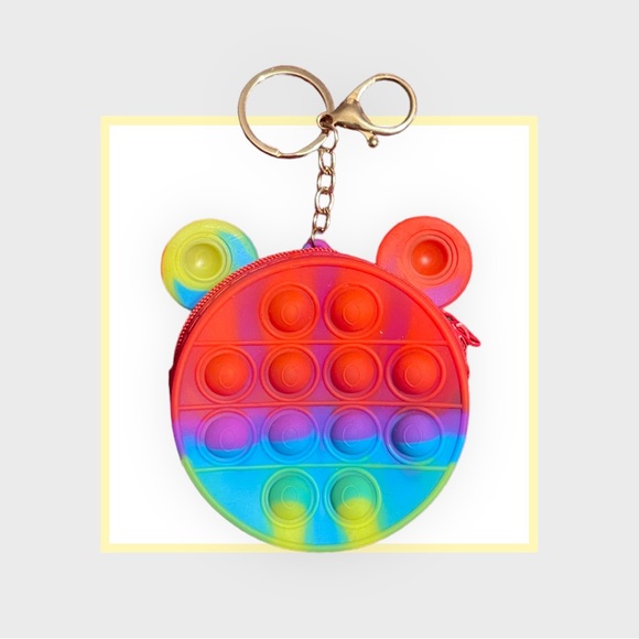 Accessories | Keychain Small Wallet Popit Pop It Multi Colored Multi ...